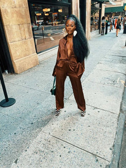 Chelsea Silk Set - Silk Loungewear sets – Prayers and Plans